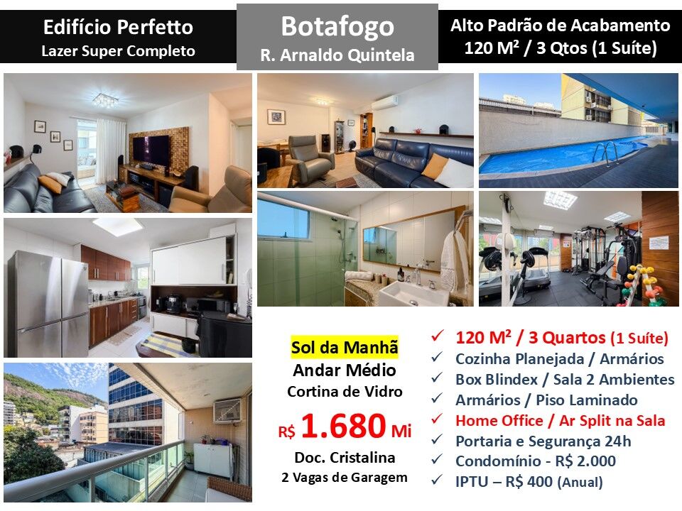 Apto Botafogo Arnaldo Quintela Perfetto 120M²