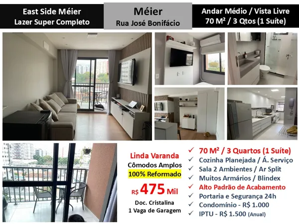 Apto Méier José Bonifácio East Side 70M²